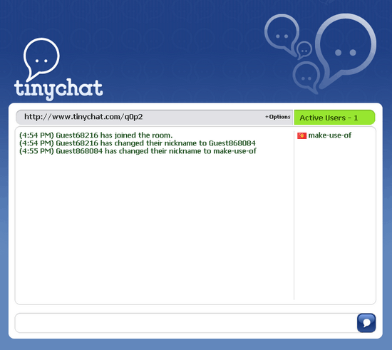 TinyChat: Online Chat Rooms Without Registering