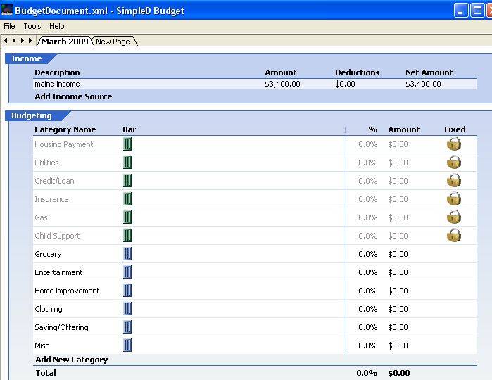 SimpleD Budget - Free Budget Tracker Software (Windows)