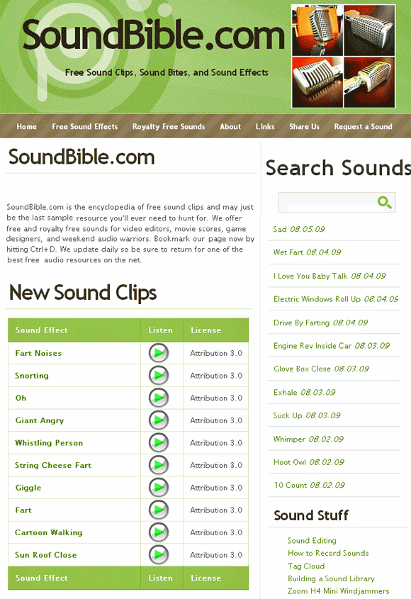 SoundBible: Free To Download MP3 & WAV Sounds