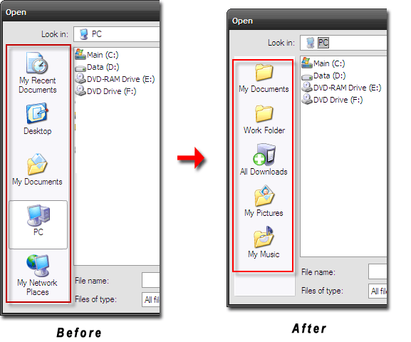 4 Easy Ways to Customize Common Dialog Box on Windows XP