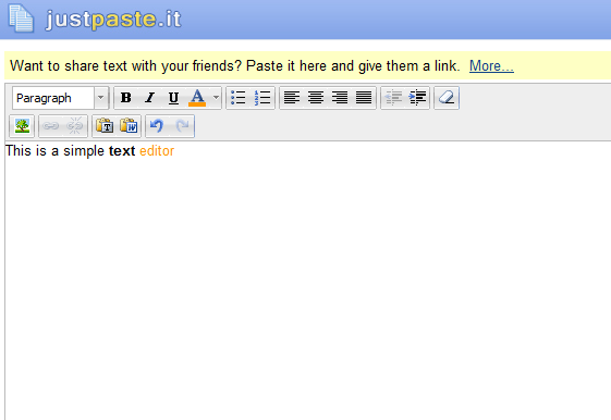 Justpaste.it: Simple Online Text Editing Tool