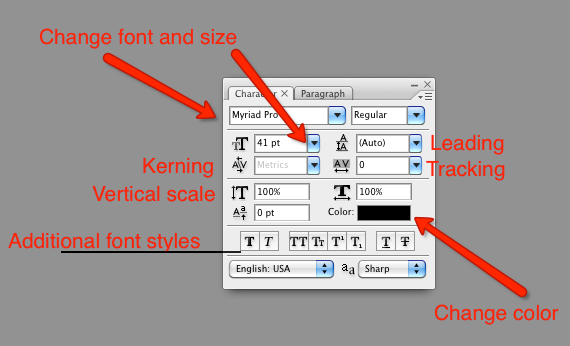 How To Use The Character Panel In Photoshop