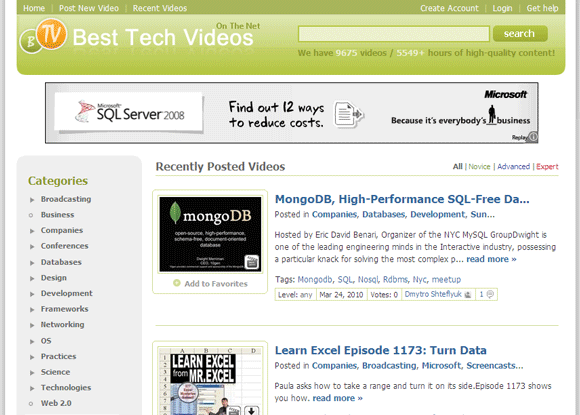 12 Great Free Video Tutorial Sites To Brush Up Your Tech Skills