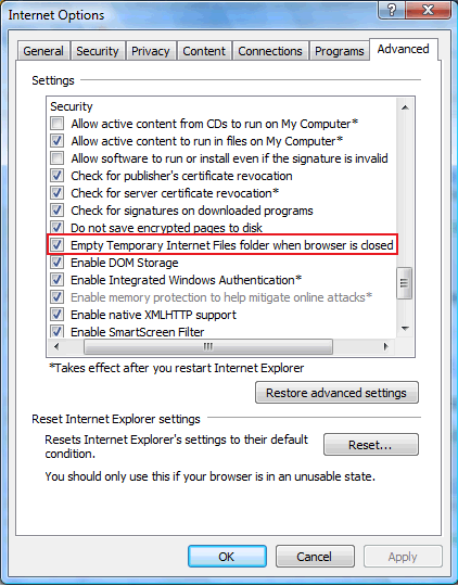 How To Securely Delete Your Internet Explorer History