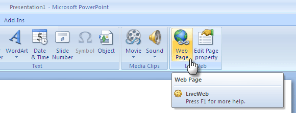 How To Add Live Web Pages To A PowerPoint Slide