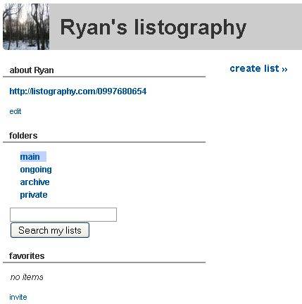 Listography - Put Your Whole Life Into Lists Online