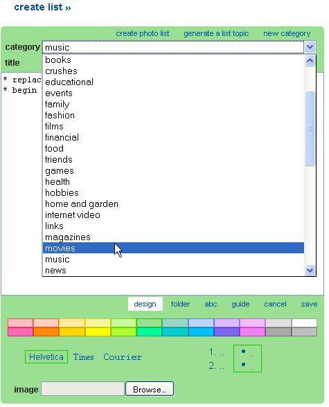 Listography - Put Your Whole Life Into Lists Online