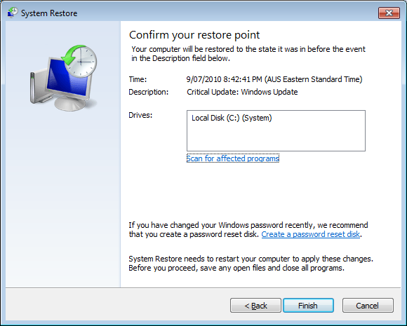 How To Fix Your PC Using Windows Restore in XP, Vista & 7