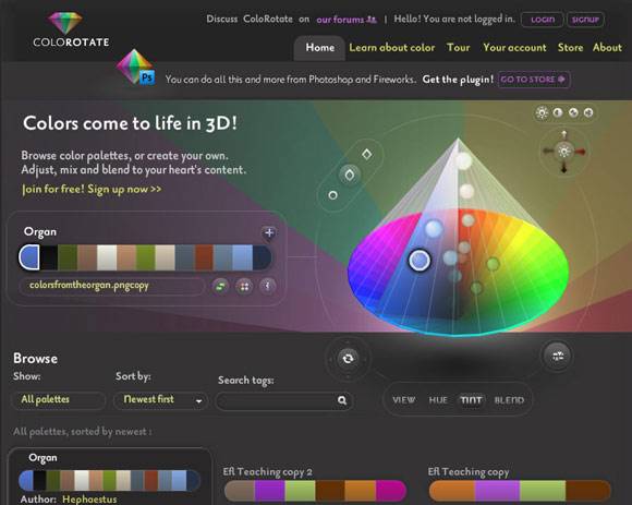 10 Sites to Play with Colors and Create Color Palettes