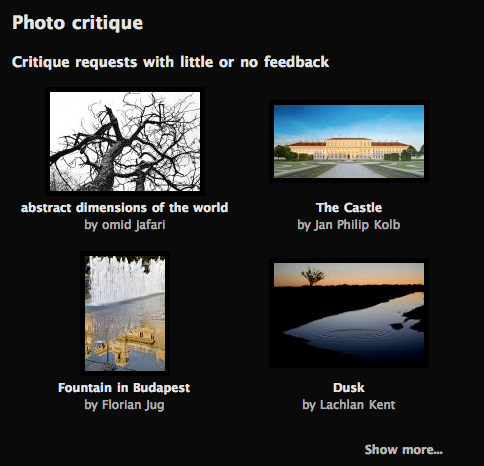 Get Real, Useful Photography Critiques at 1x.com