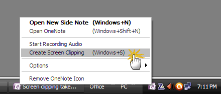How To Take Office 2007 Screenshots With OneNote