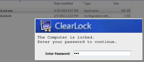 ClearLock - A Cool Transparent Desktop Lock For Windows