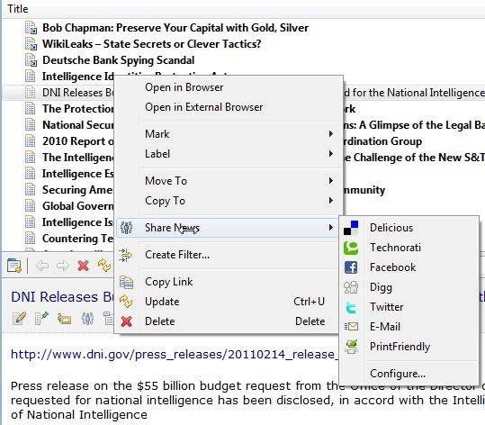 RSSOwl - Powerful News Feed Reader For Your Desktop