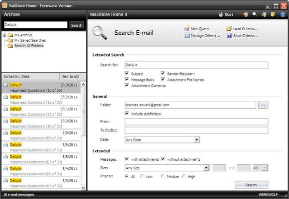MailStore Home - One Of the Easiest Free Email Backup Tools Available ...
