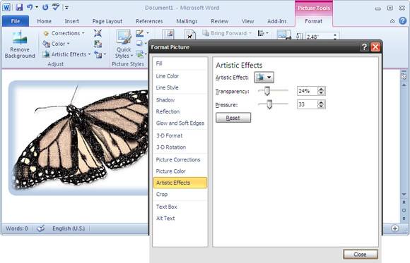 How To Take A Screenshot & Apply Artistic Effects With The New MS Word 2010