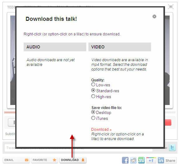 2 Ways To Easily Download TED Videos To Your Desktop
