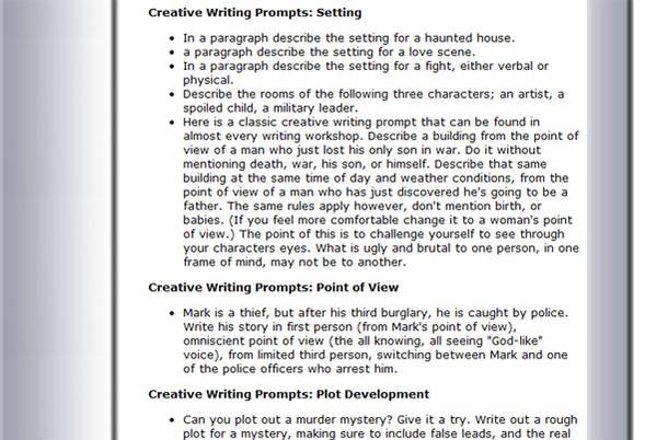 6 Places You Can Find Great Creative Writing Prompts