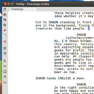 Trelby: A Free Screenplay Writing Software For Windows & Linux