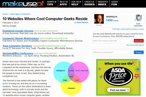 10 Websites Geeks of All Stripes Should Bookmark