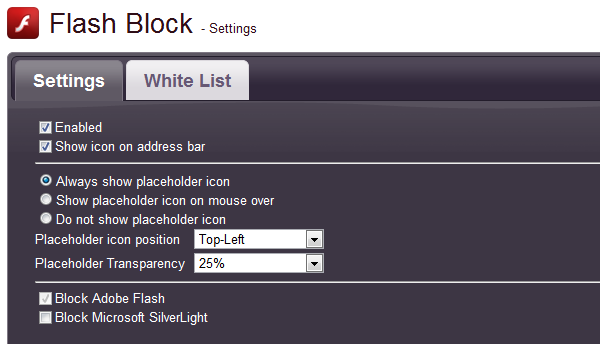 Use Flash Block To Selectively Block Flash Elements [Chrome]