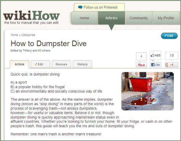 10 Great Online Resources To Support Your Dumpster Diving Lifestyle