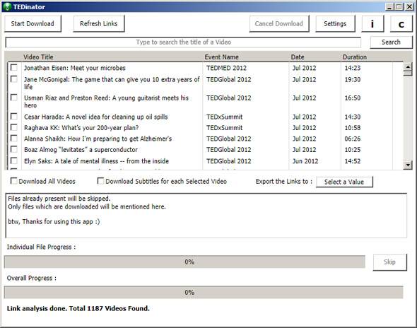Use TED Downloader v3.0 To Download TED Talks With Ease [Windows]