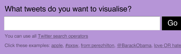 Visible Tweets: Full-Screen, Animated Display Of Any Twitter Search