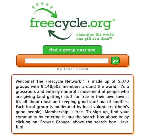 Get Free Stuff, Give Away Your Junk & Save The Planet The Freecycle Way