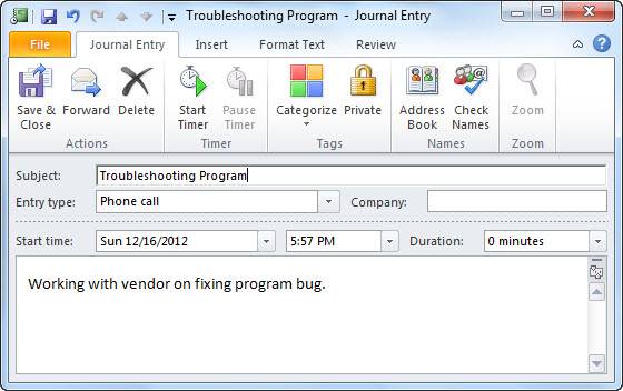Track Emails, Phone Calls, And Tasks With Outlook Journal