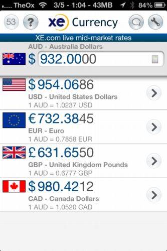 XE Currency Is The Best Way To Get Monetary Conversions On The Go [iOS]