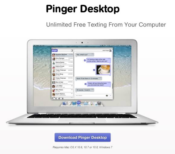 Pinger Desktop - The Best Desktop Texting Application [Mac OSX & Windows]