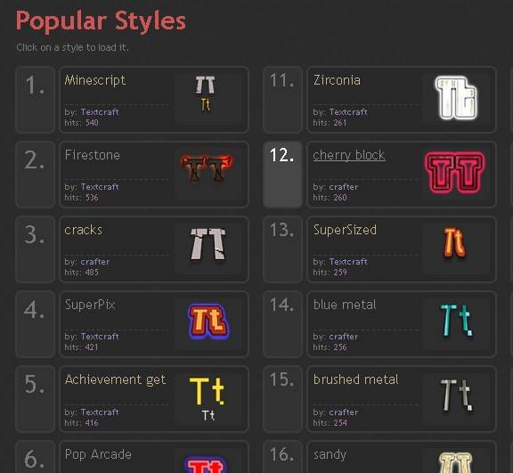 Textcraft: Minecraft & 8-Bit Style Online Text Generator