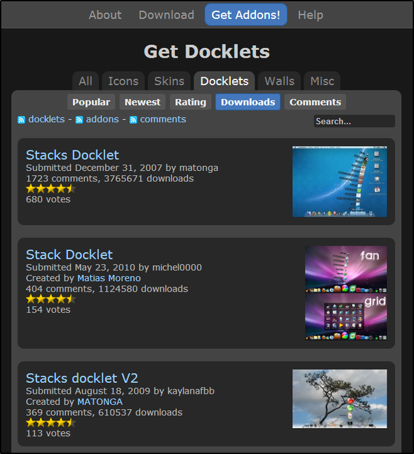RocketDock + Stacks Docklet: Not Just A Dock, But A Complete Desktop Organization Solution [Windows]