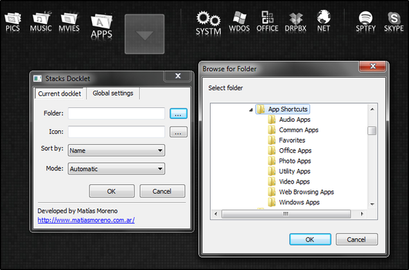 RocketDock + Stacks Docklet: Not Just A Dock, But A Complete Desktop ...