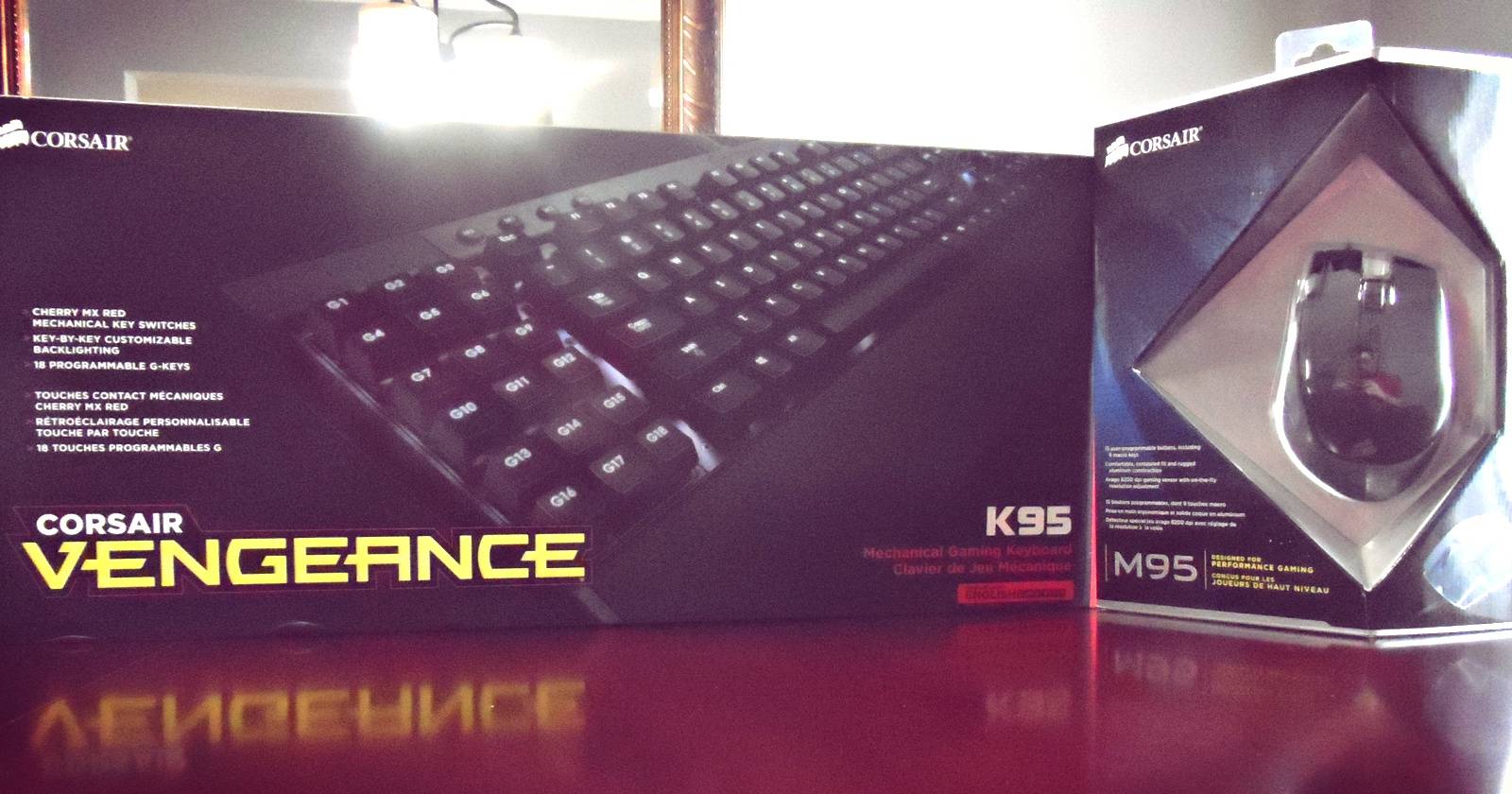 Corsair Vengeance K95 Mechanical Gaming Keyboard & M95 Gaming Mouse ...