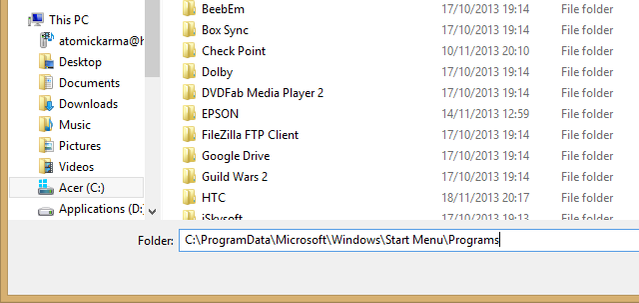 Build A Custom Windows 8 Start Menu Using Toolbars