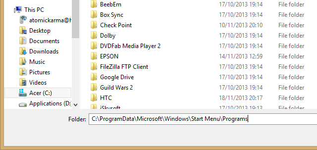 Build A Custom Windows 8 Start Menu Using Toolbars