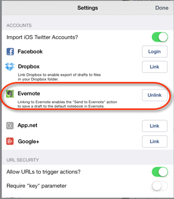 Send Content To Evernote In Record Time Using Drafts For iOS