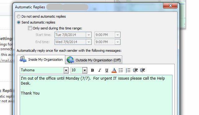 How To Set Up An Email Out Of Office Responder In Outlook