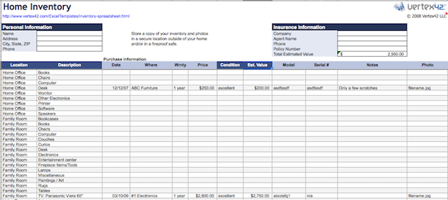 10 Spreadsheet Templates To Organize Your Home
