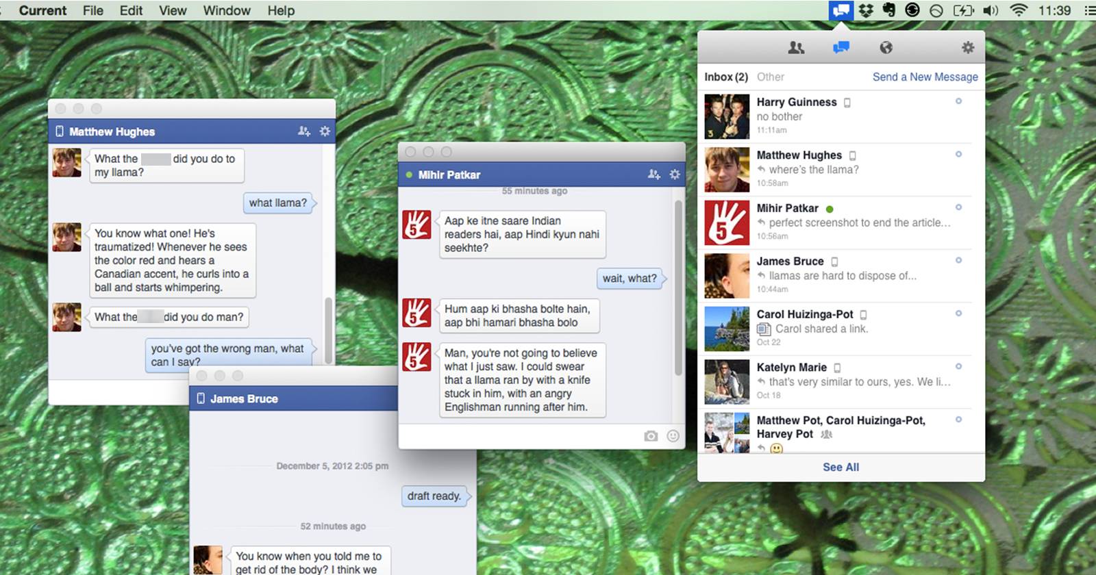 Chat Outside The Browser With Current, A Facebook App For Mac