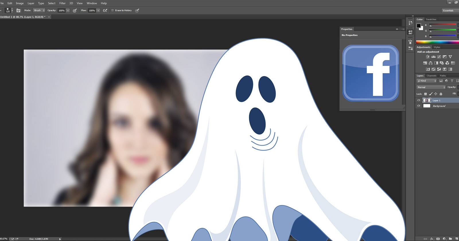 Add a Ghost to Your Facebook Profile Picture