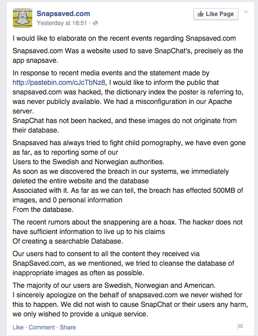 The Snappening: Hundreds of Thousands of Snapchats May Have Been Leaked