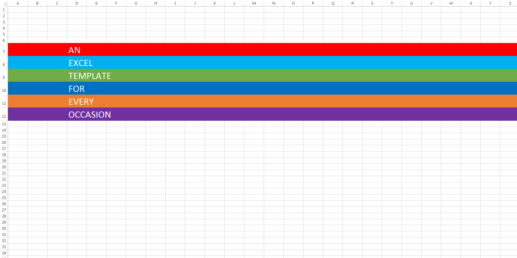 An Excel Template for Every Occasion