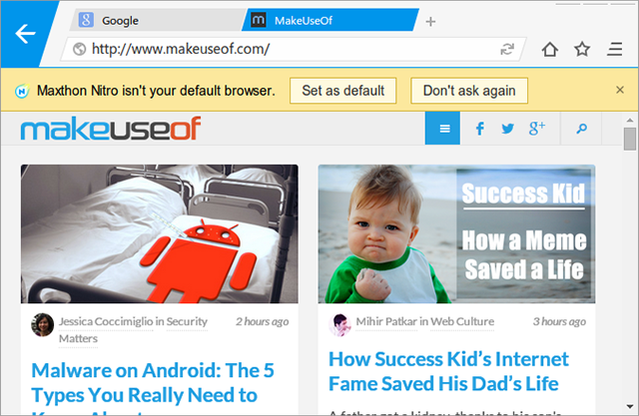 Nitro: Check Out Maxthon's Super-Fast Web Browser Today