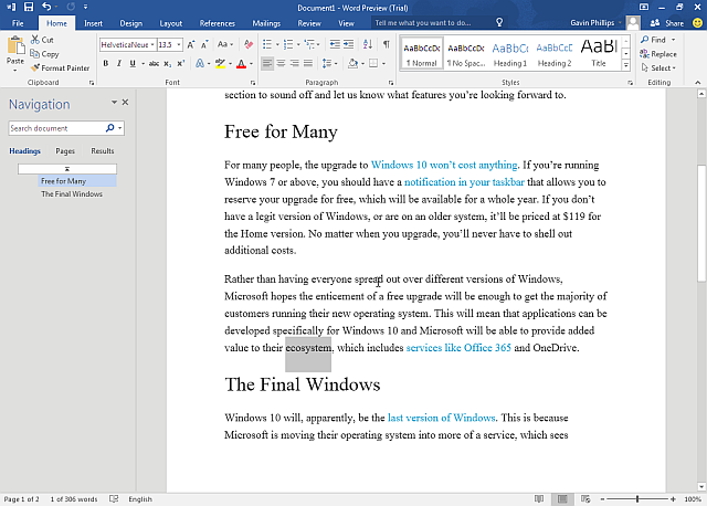 A Microsoft Office 2016 Preview: Smart & Subtle Changes