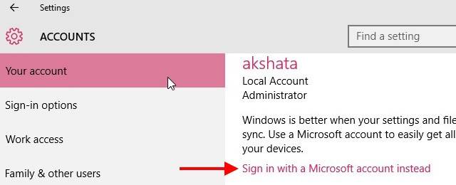 Create a Microsoft Account on Windows 10 Using Gmail or Yahoo!