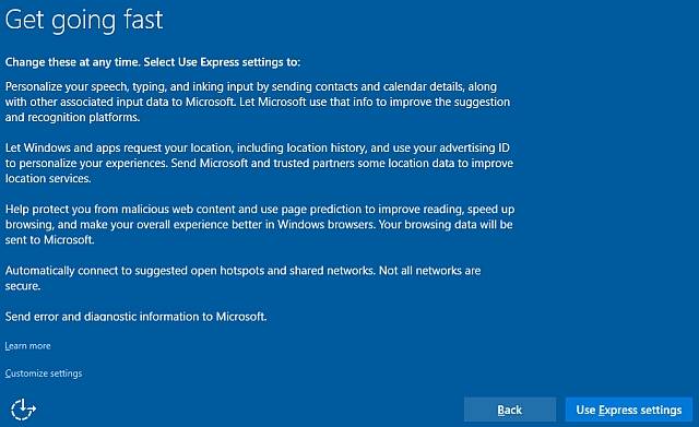How to Configure Windows 10 Privacy Settings During Setup