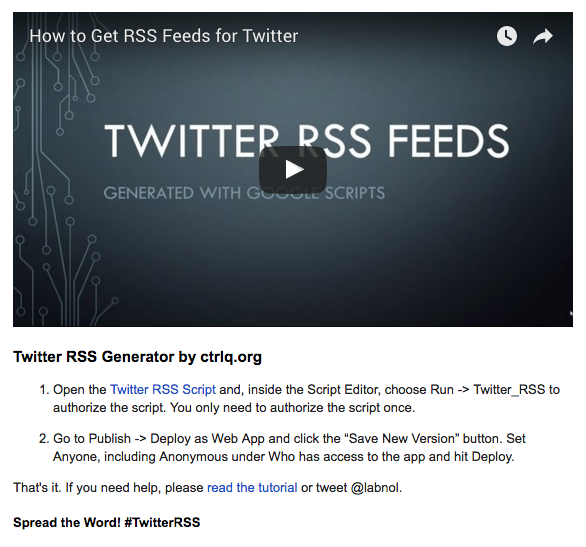 How to Convert Twitter Lists Into RSS Feeds