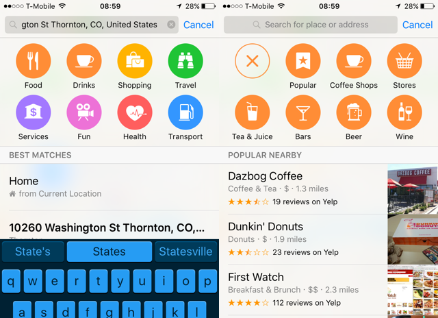 Use Your iPhone to Find Nearby Food, Transport & Services